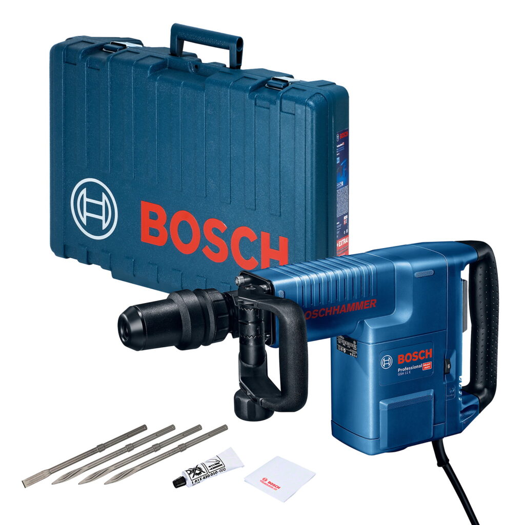 06113168G0 Martillo demoledor Bosch GSH 11 E 1500W con 4 cinceles y ...